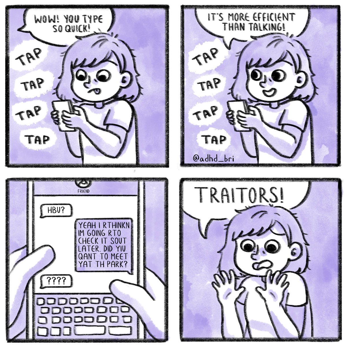 「My #adhd brain works faster than my thumbs 」Adhd_bri Comicの漫画