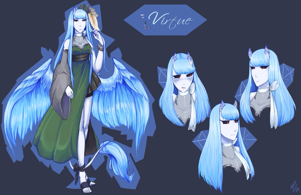 My new character, Virtue, The Tiefling Stone Sorcerer by Shadottie : r/DnD