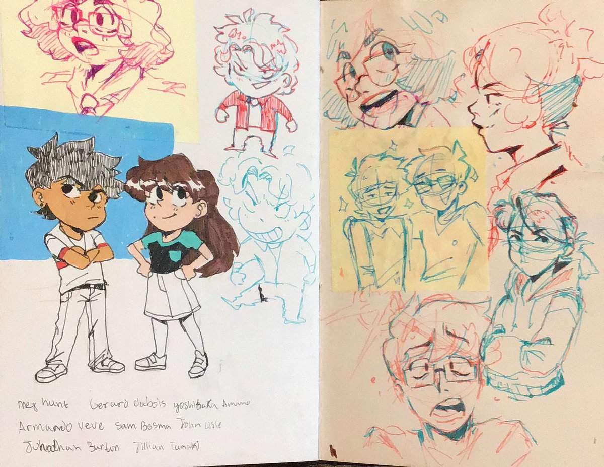 「Random oc doodles from my sketch book that I have touched in」Nessa Tweneboah 💫の漫画