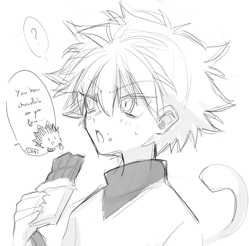 「A silly doodle of Killua before going to bed? #hxh 」Erumi🍭の漫画