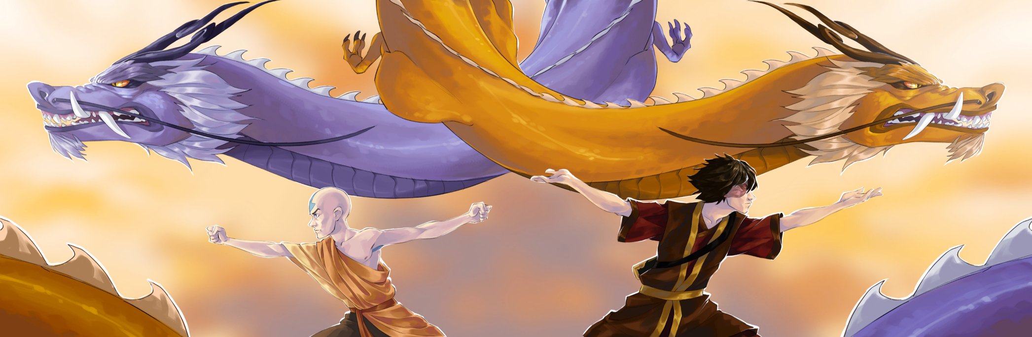 Zuko And Aang Dragon Dance