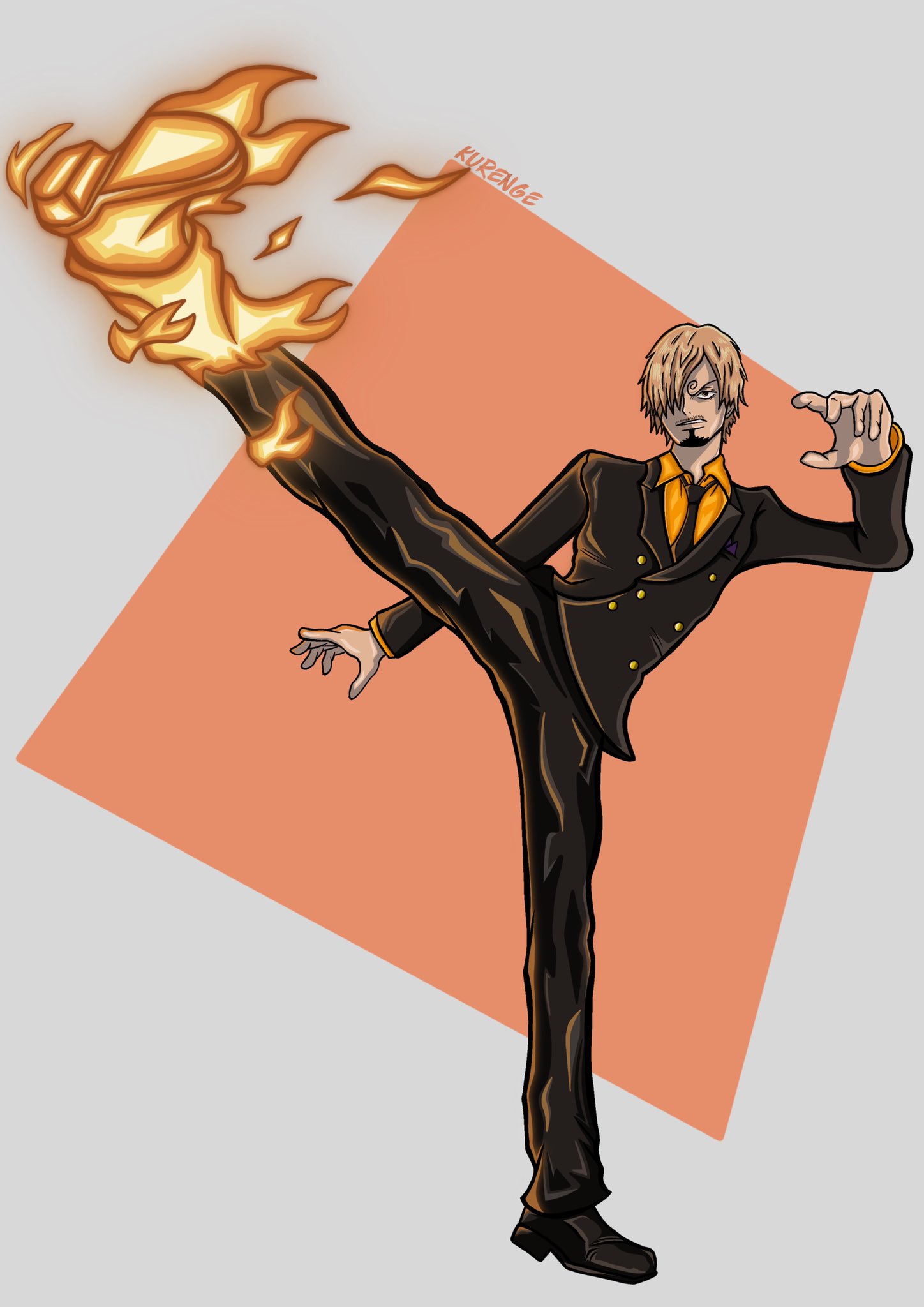 One Piece Sanji Fire Kick