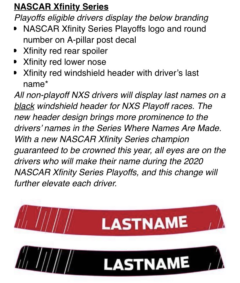 (Bob Pockrass) Window banners for all three top divisions. : r/NASCAR