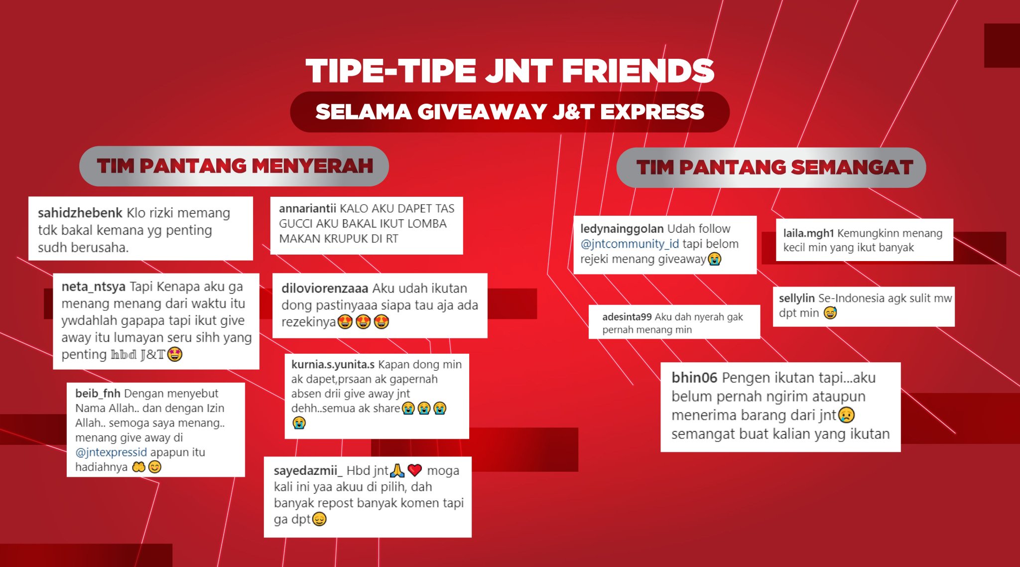 J&T Express Indonesia on Twitter: "Kalau JnT Friends tim yang mana nihh? Tim mana pun itu, J&T ...