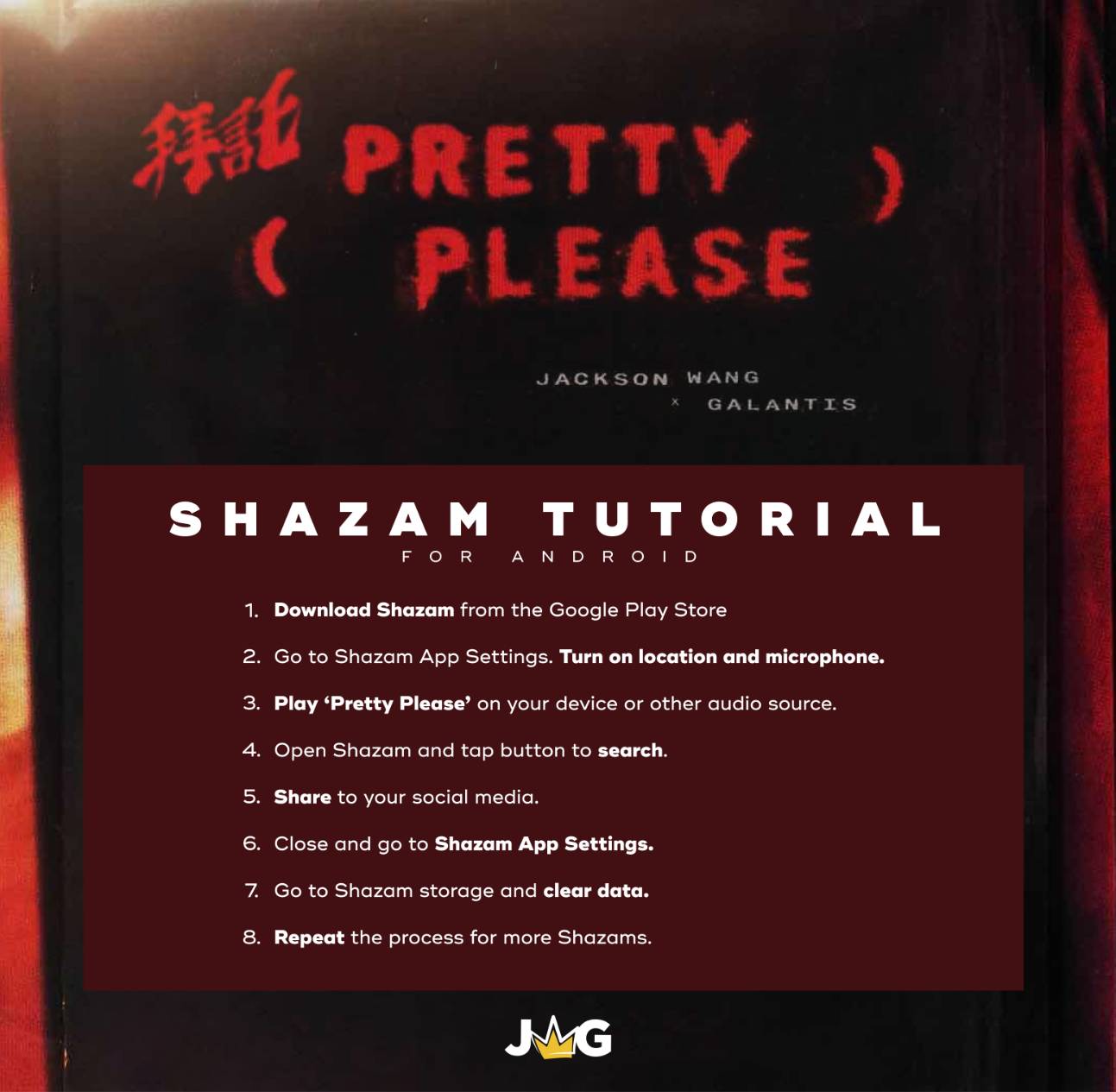 Jackson Wang Global on Twitter: "[SHAZAM TUTORIAL] Shazam is another important way to help ...