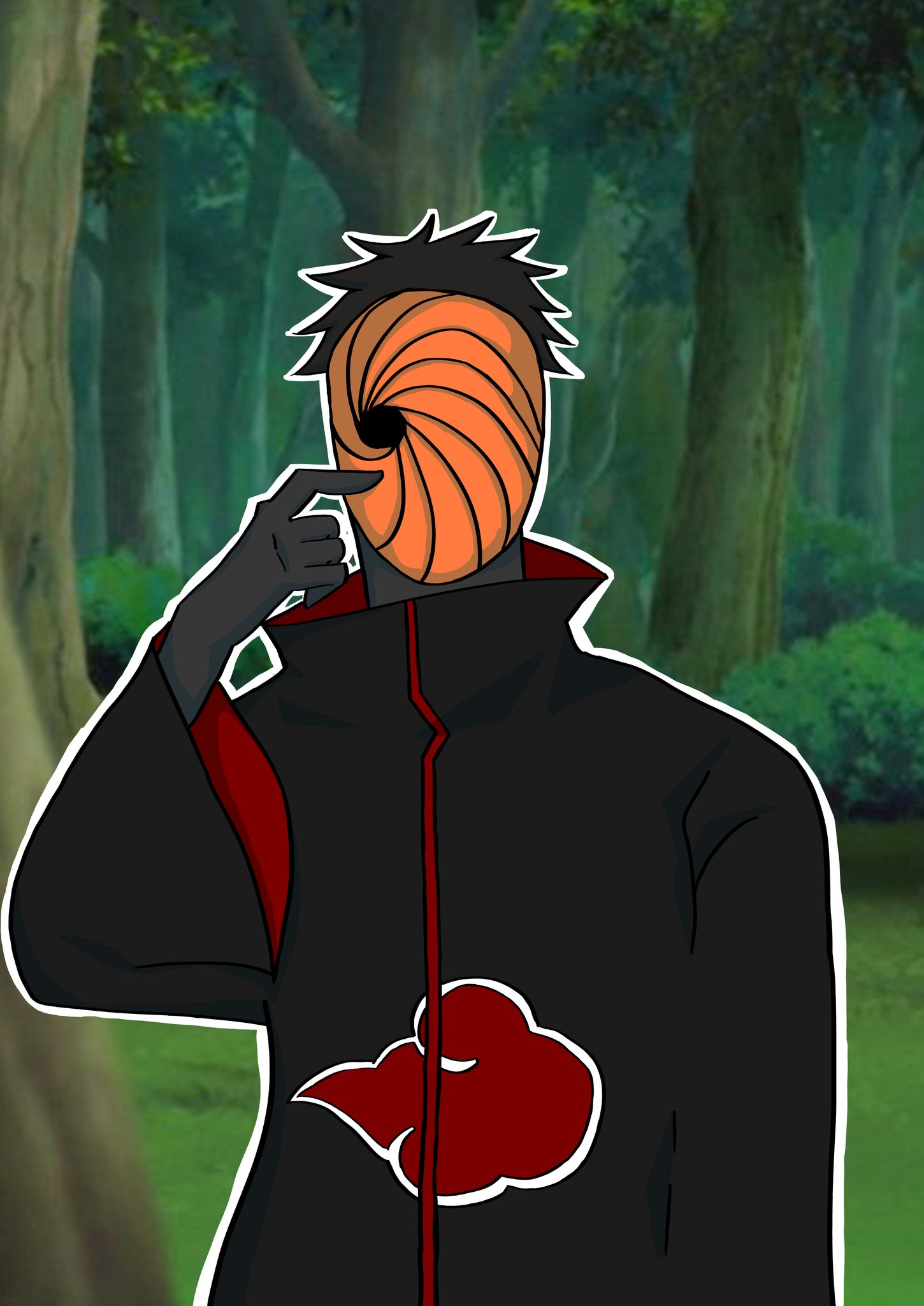How To Draw Tobi Akatsuki