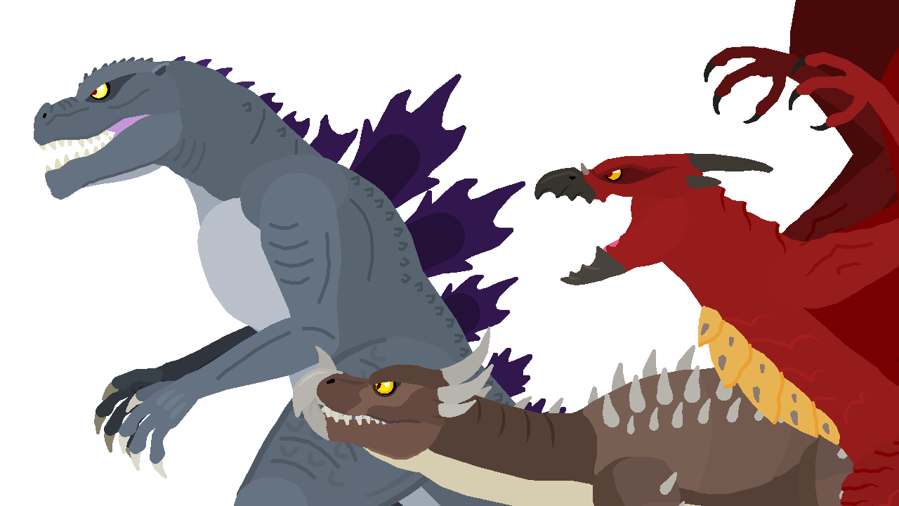 Godzilla Anguirus And Rodan