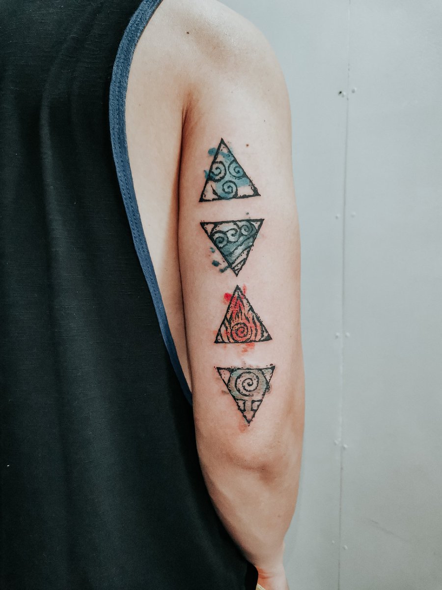 4 Elements Tattoo Triangle