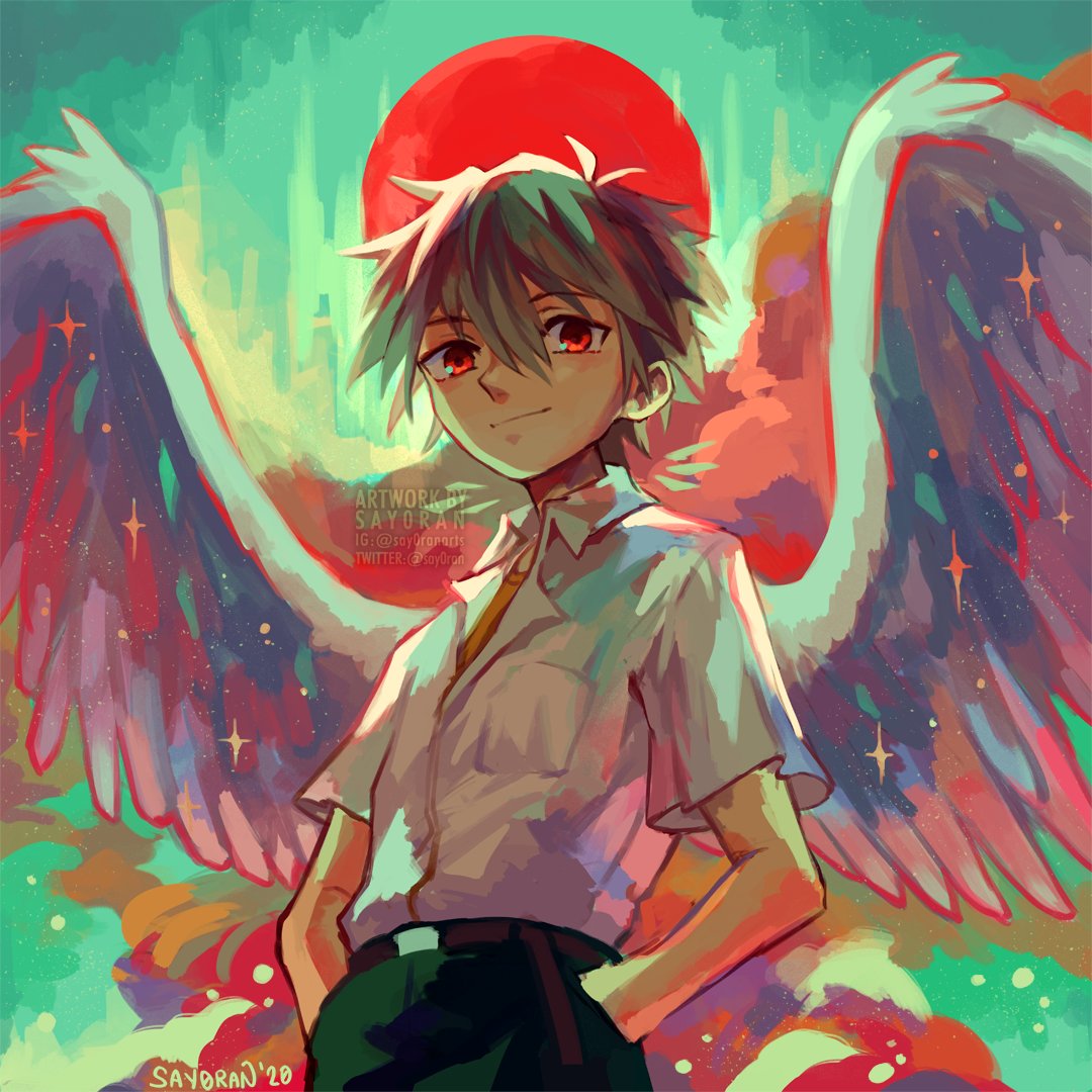 「every once in a while i draw nge again a」|jade @🔜kawaiikon 350のイラスト