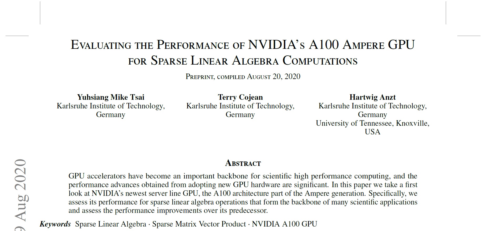 OGAWA, Tadashi on Twitter: "=> "Evaluating the Performance of NVIDIA's A100 Ampere GPU for ...