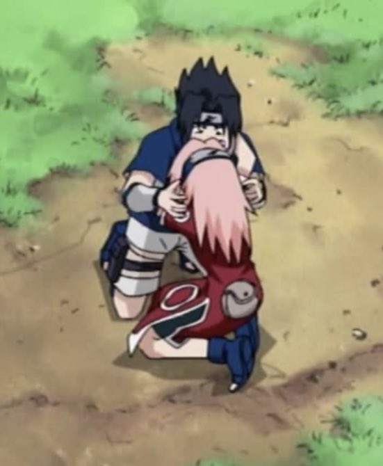 Sakura And Sasuke Hugging