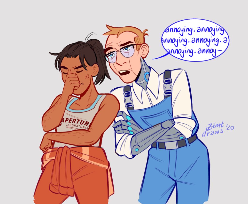 Portal 2 Wheatley And Chell
