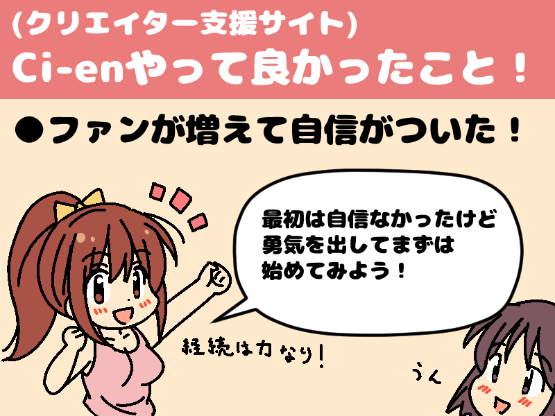 「クリエイター支援サイト「Ci-en」の宣伝画像を作りました! #Ci_en https://t.co/ubjeOCmf2」ぷにっとドット@Ci-enの漫画