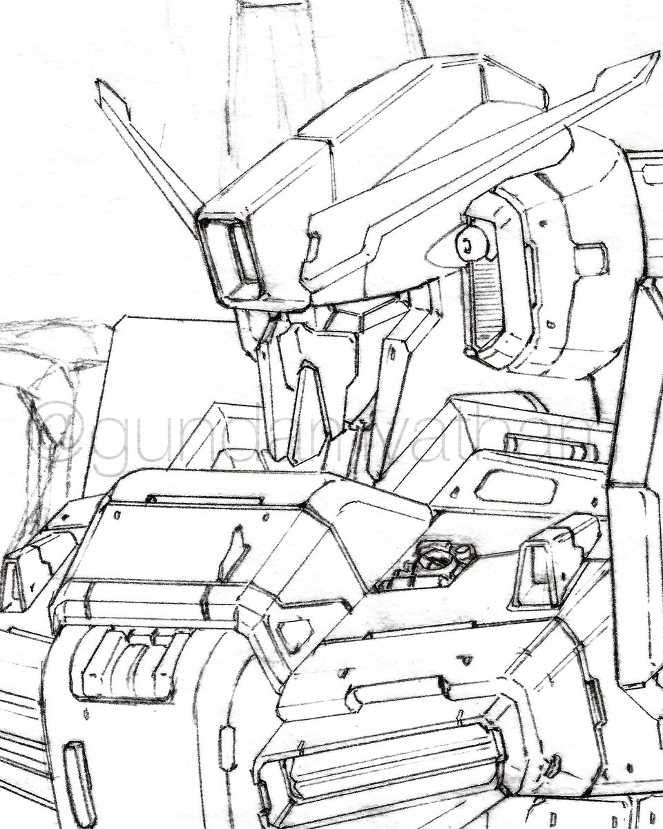 「Here's the close up of the Freedom Gundam commission drawing ...