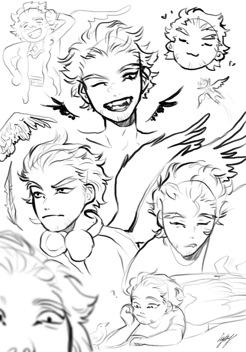 「the sketching gods blessed me tonight 」michelleの漫画