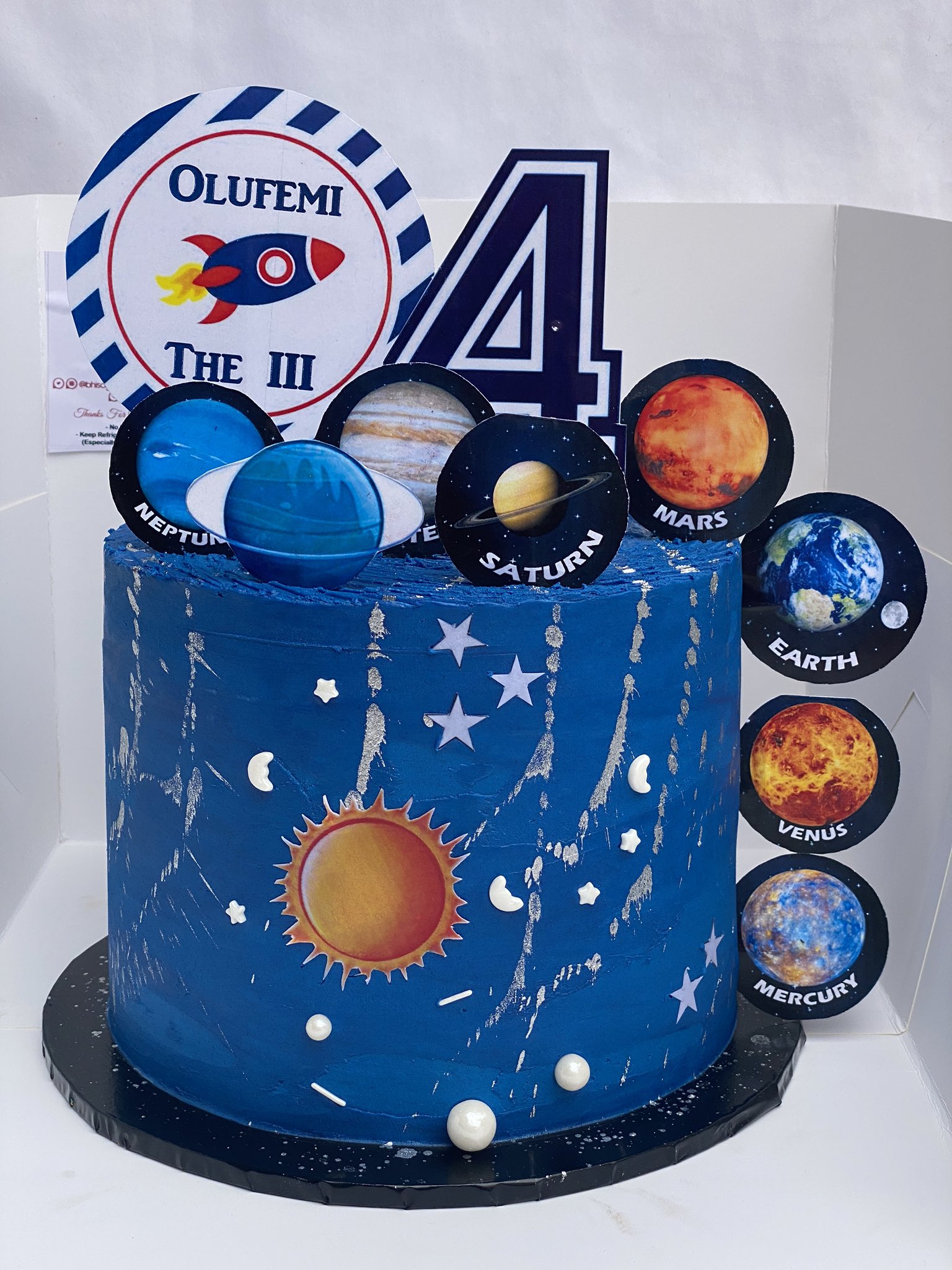 Earth Mars Planet Cake