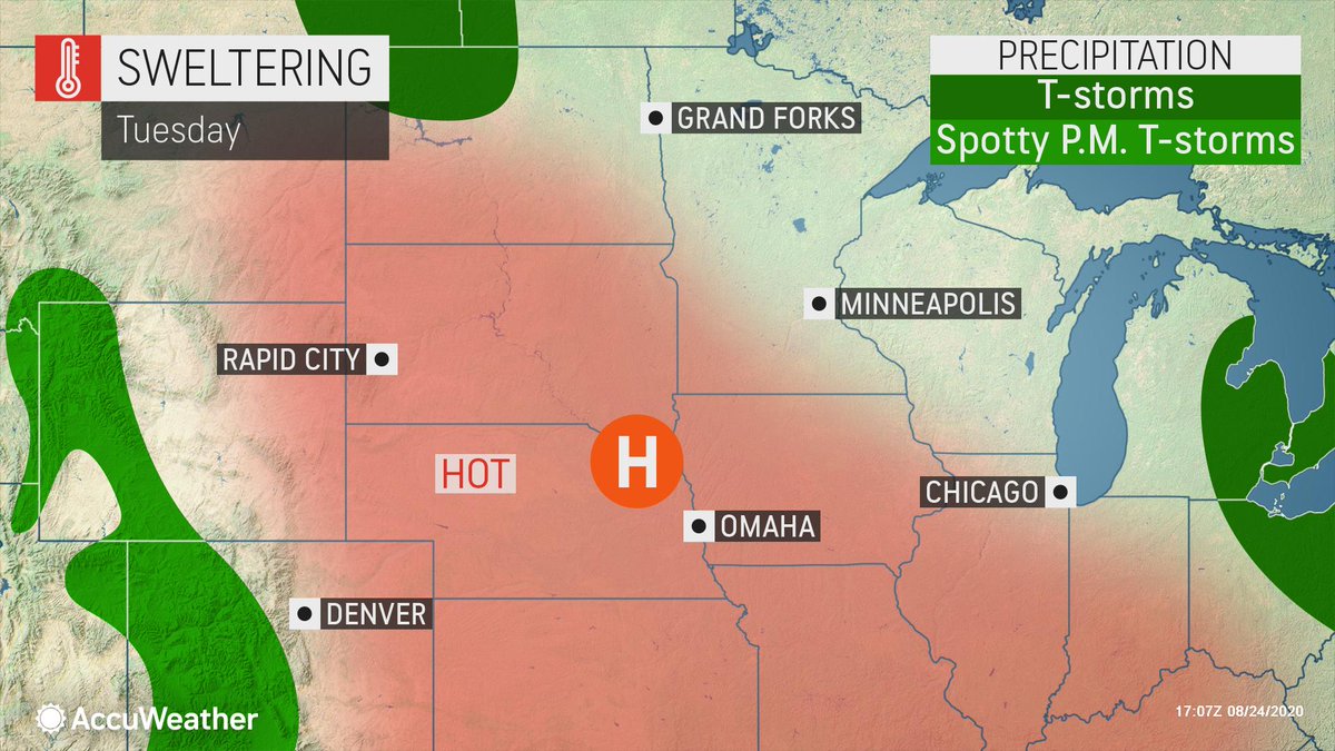 WEATHER: The Monday night accuweather forecast: • Warm and steamy ...