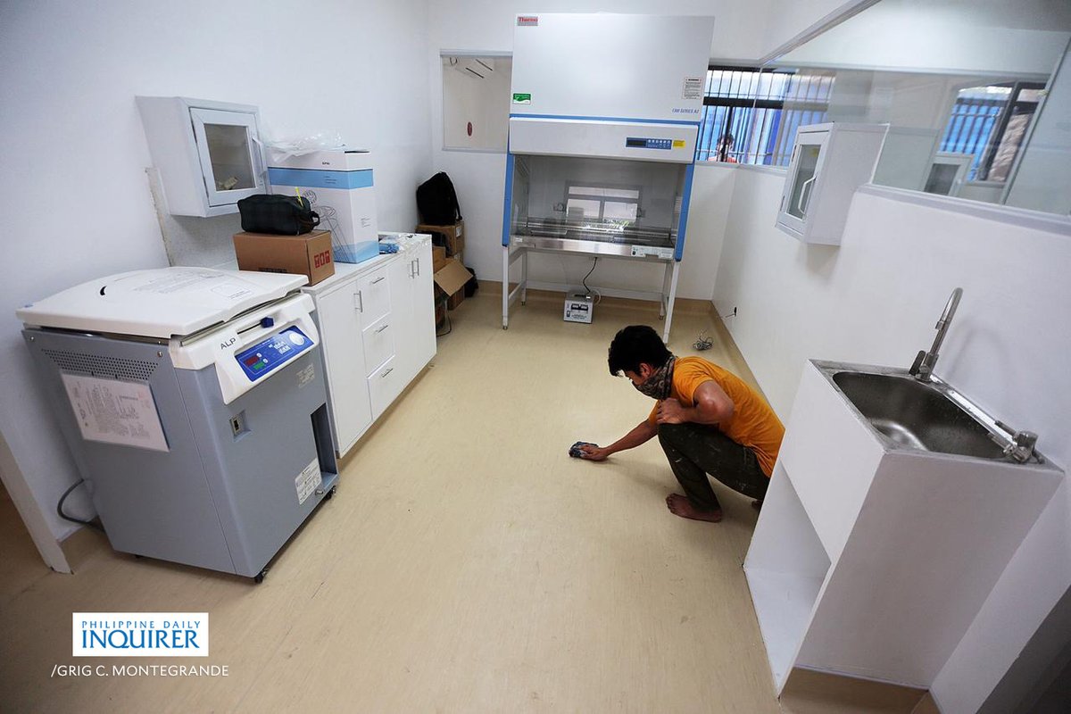 LOOK: Equipment supplier set up laboratory equipment at the Quezon City ...