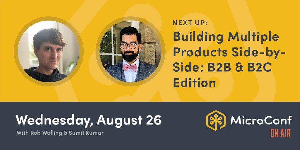 MicroConf on Twitter: "We're chatting with @TweetsOfSumit on #MicroConf On Air, founder https ...
