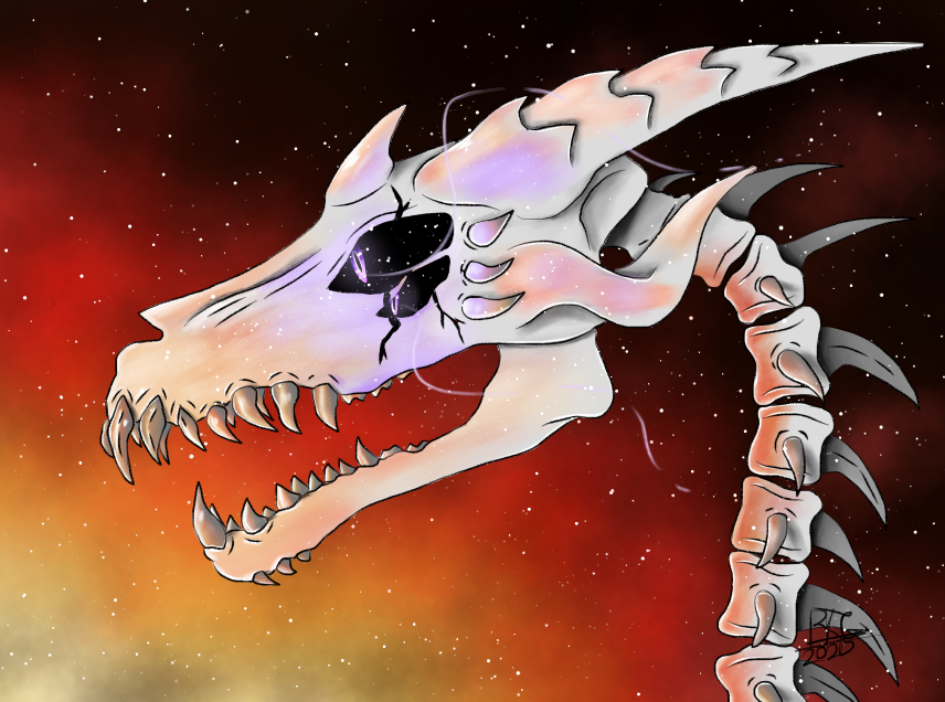 Bone Dragon Drawing