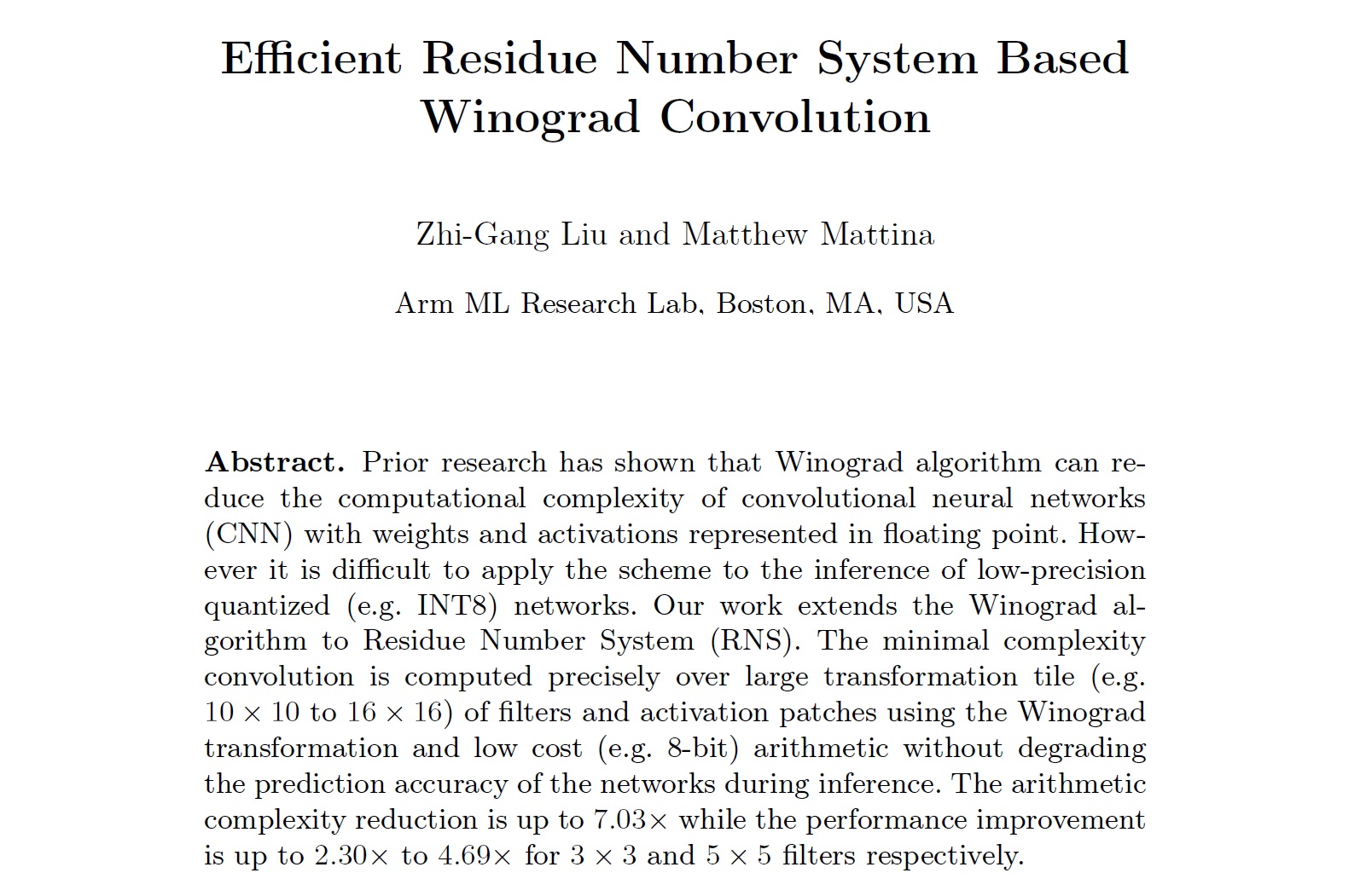 OGAWA, Tadashi on Twitter: "=> "Reducing the Cost of Neural Network Inference with Residue ...