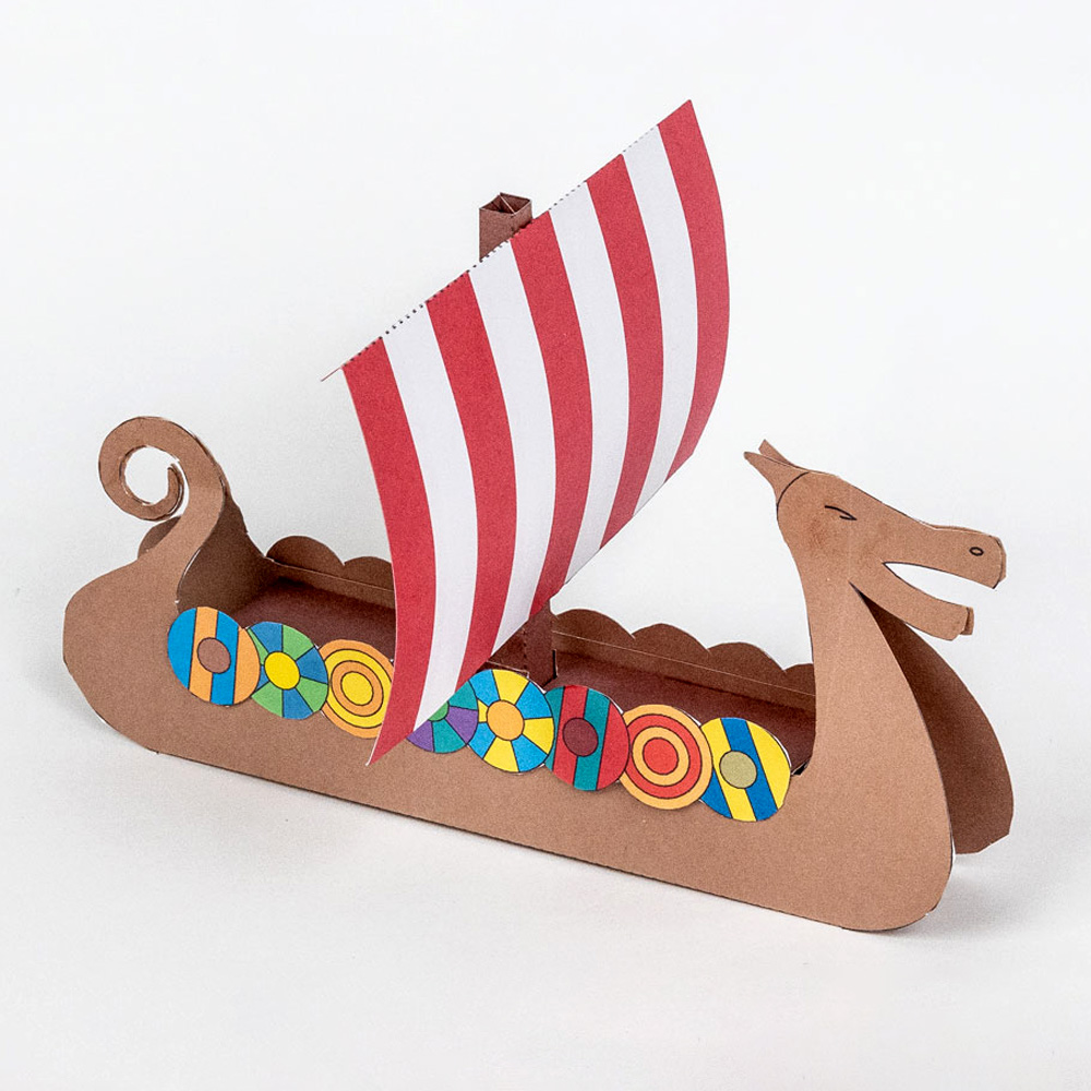 Cardboard Viking Ship