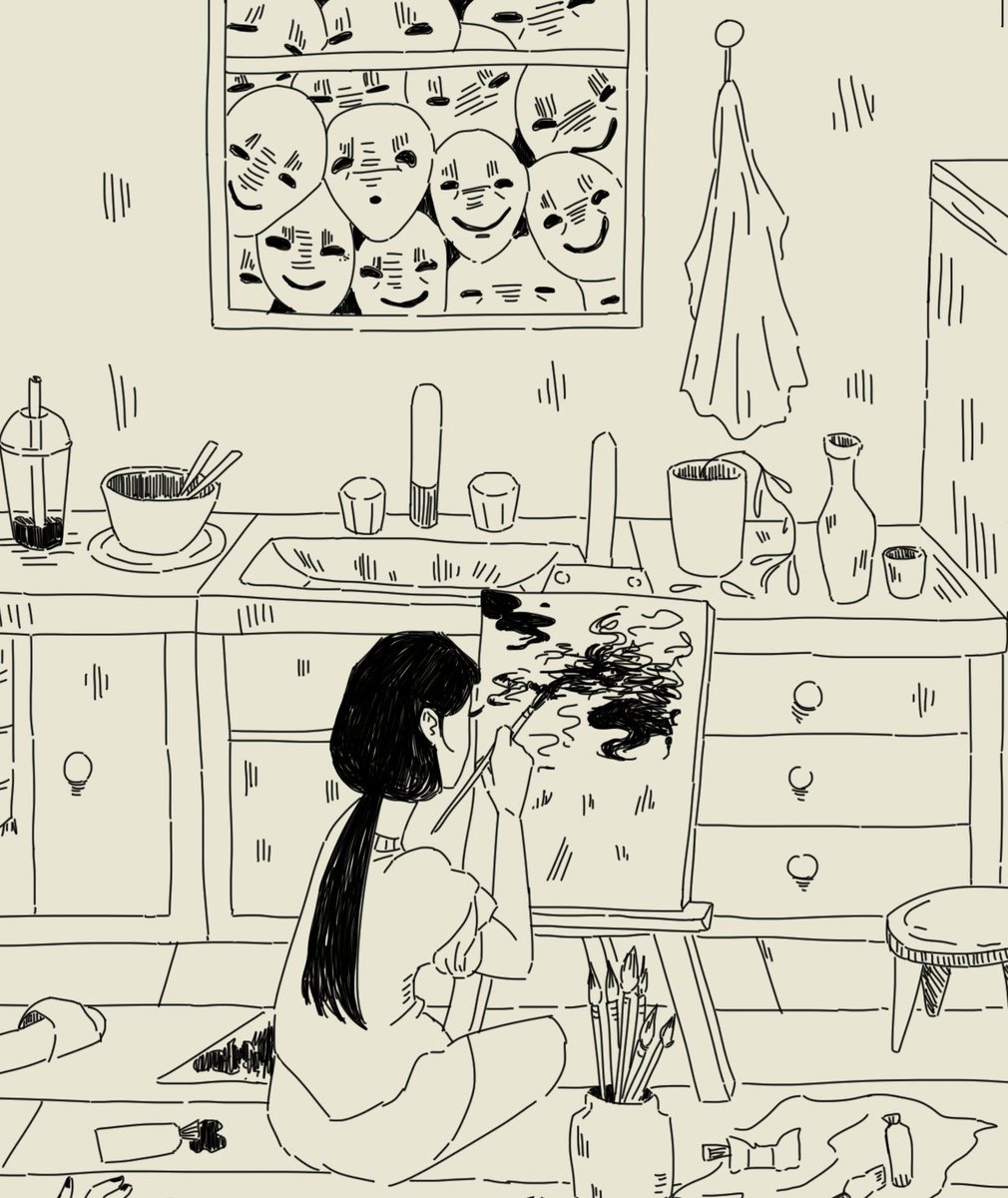 「intrusive - wasn't in the mood for color today heh #artph 」kelly 🌸 ...