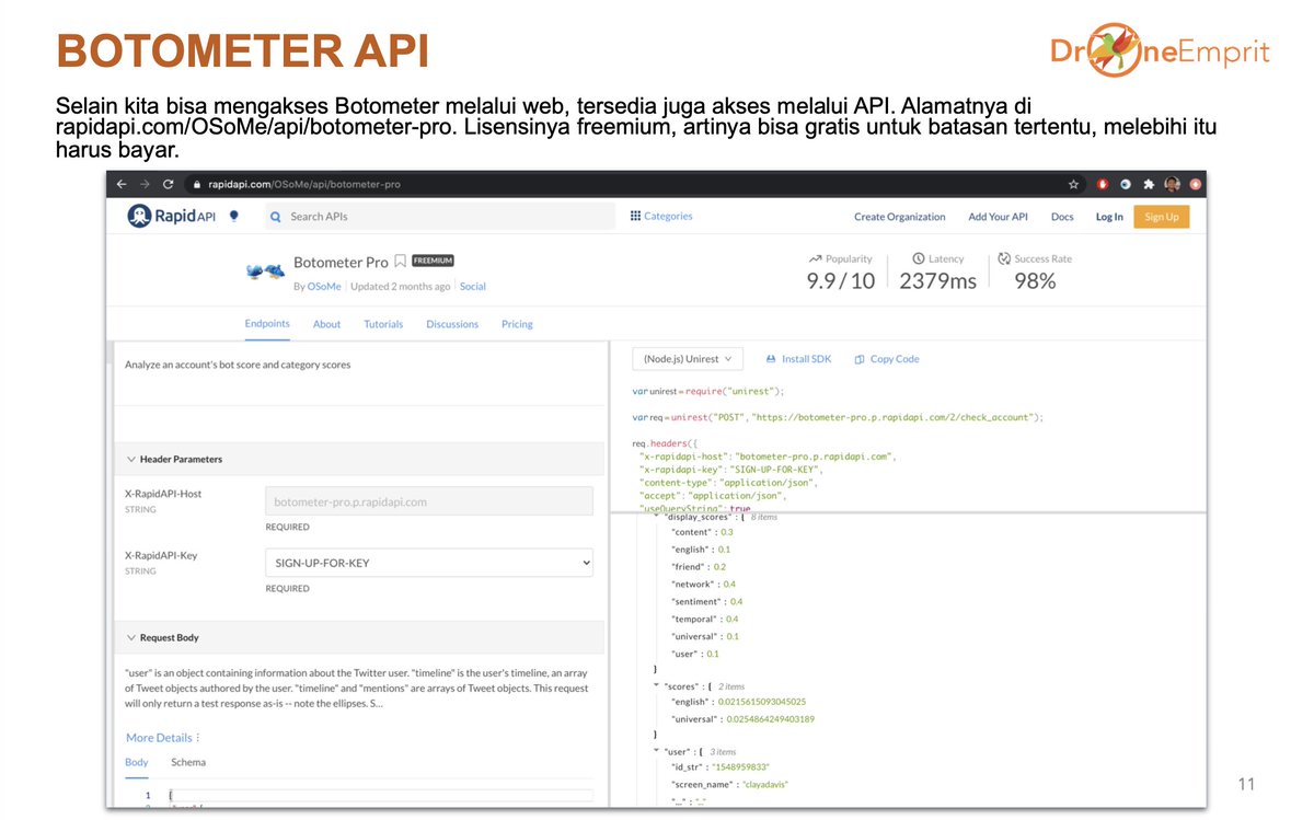 Thread by @ismailfahmi: BOT DETECTION Bagaimana DE mendeteksi bot dalam percakapan di Twitter ...
