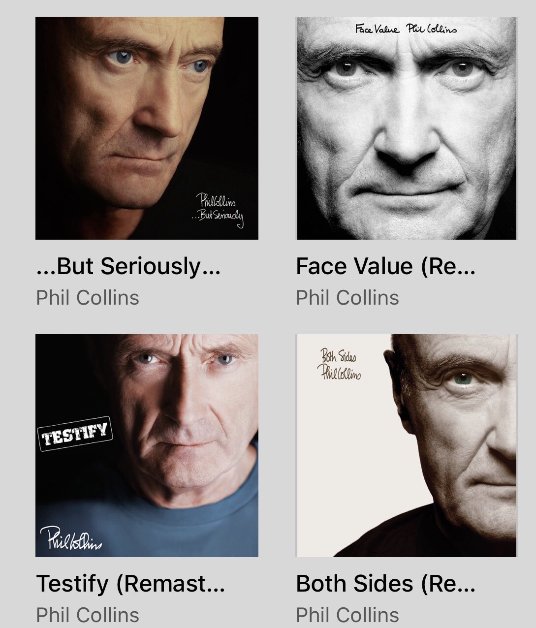 Phil Collins Album Covers