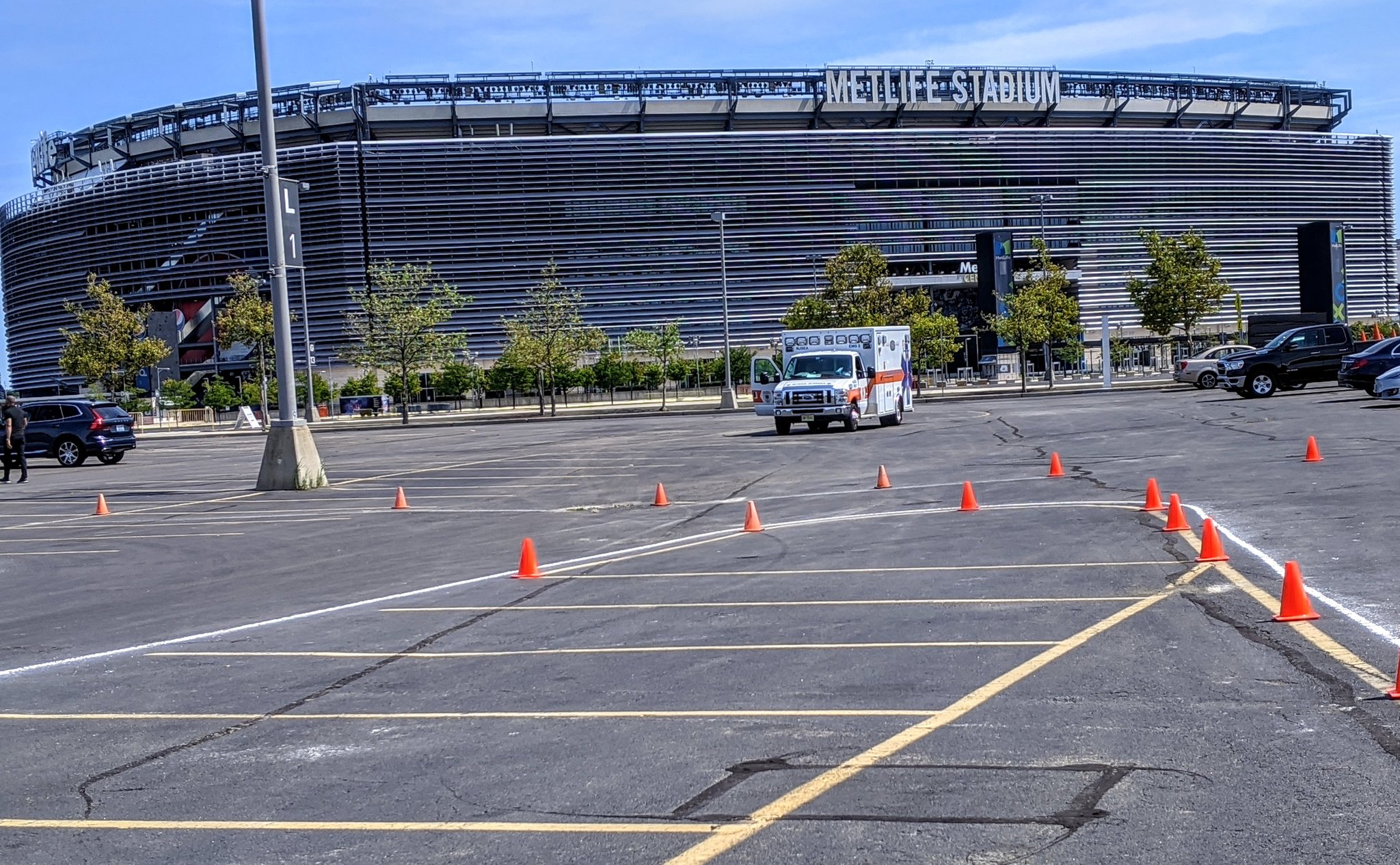 Empty Stadium Parking Lot