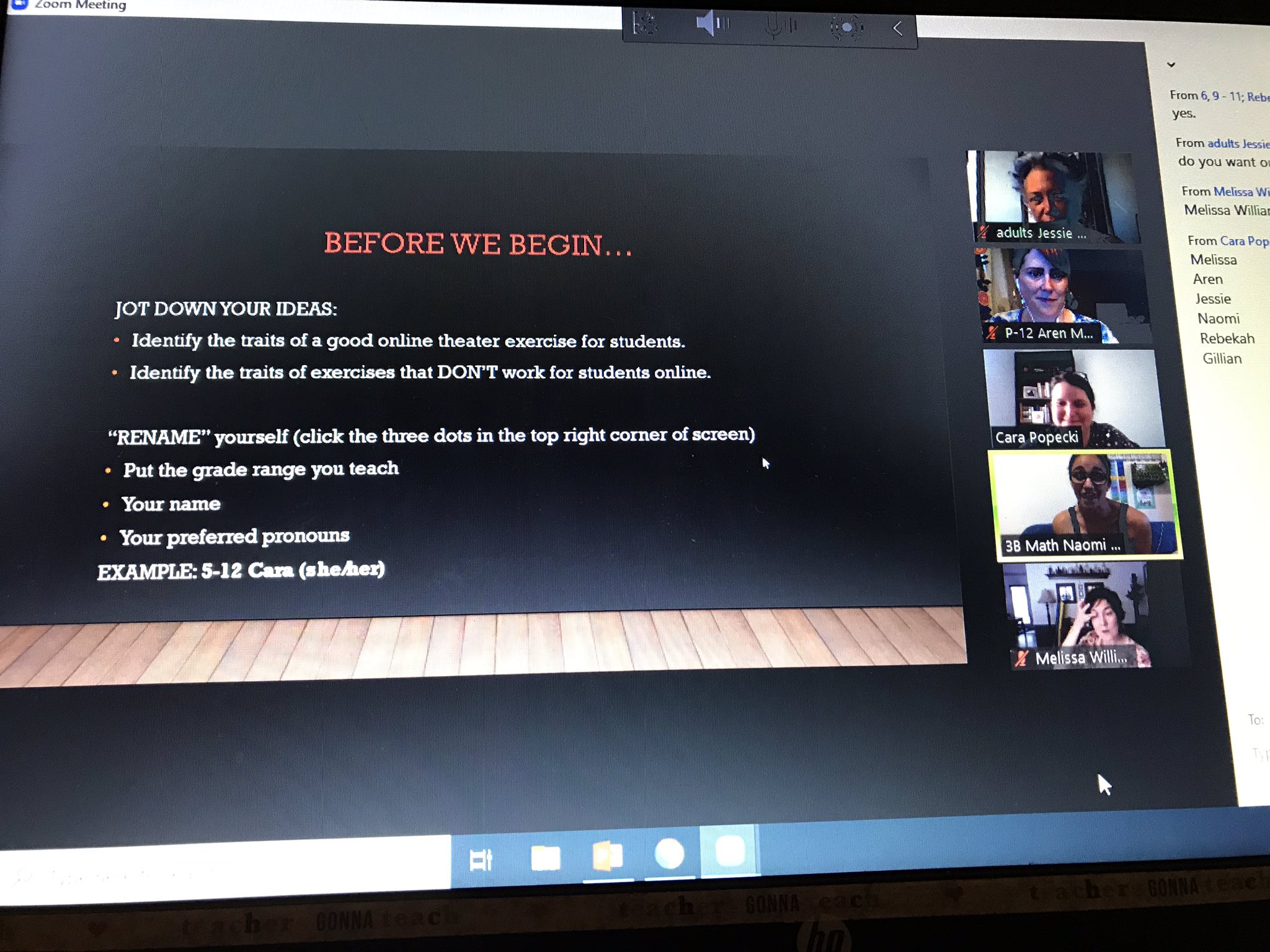 Aren A. Morris on Twitter: "Exploring VIRTUAL IMPROV w/ Cara Popecki ...