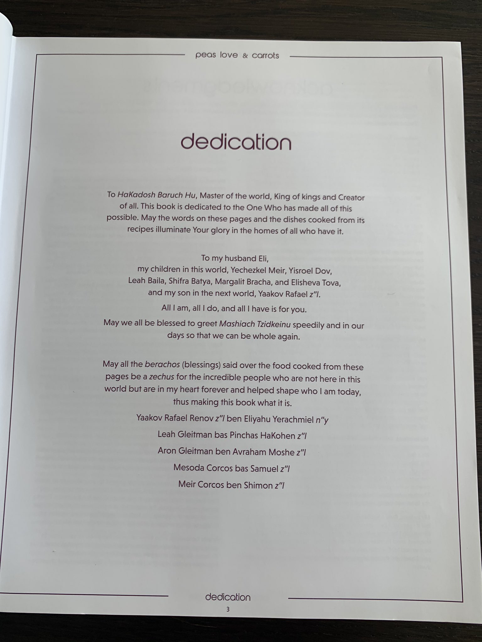 Cookbook Dedication Samples A Pathway To The Heart A Family