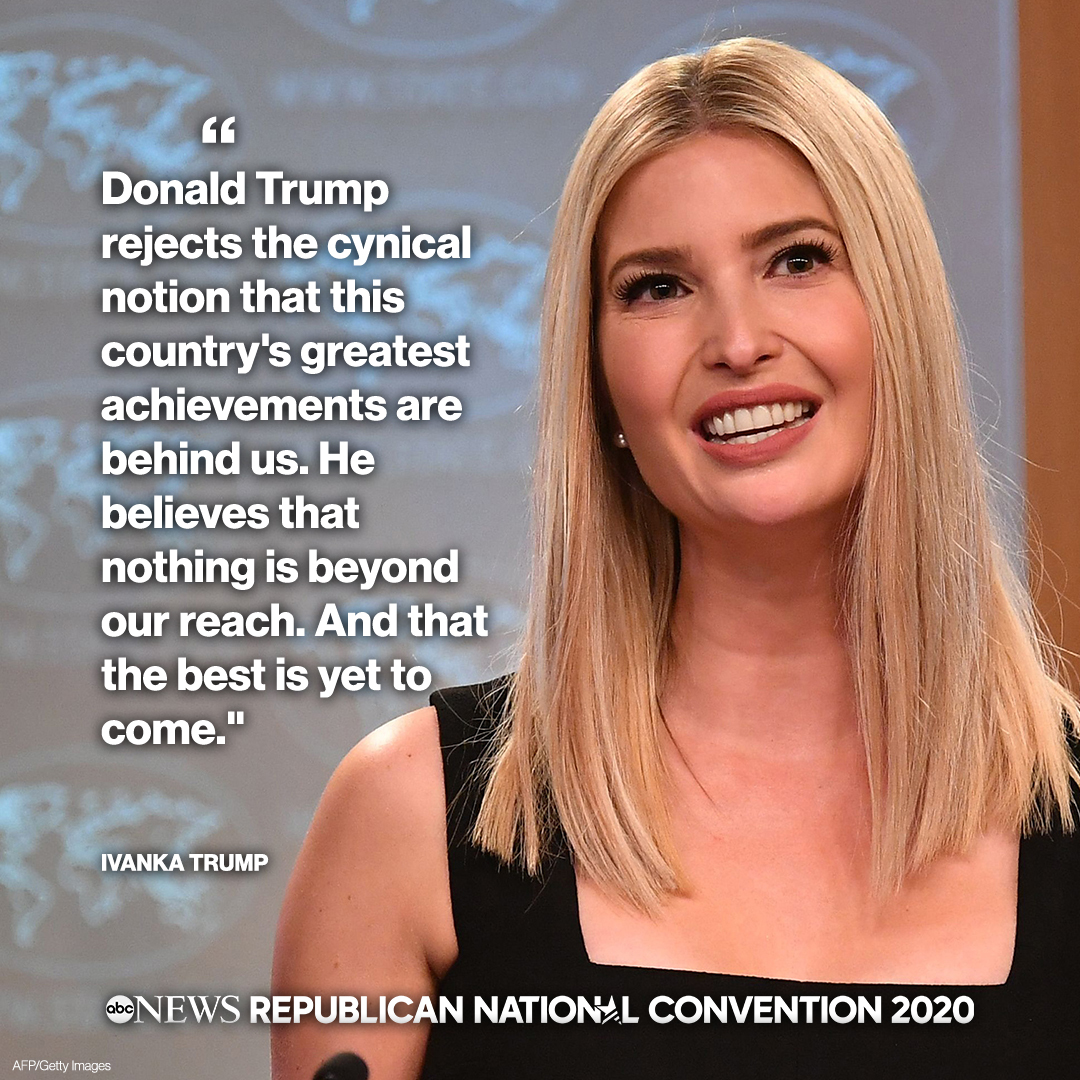 Read the full transcript of Ivanka Trump's RNC2020 speech: | ABC News ...