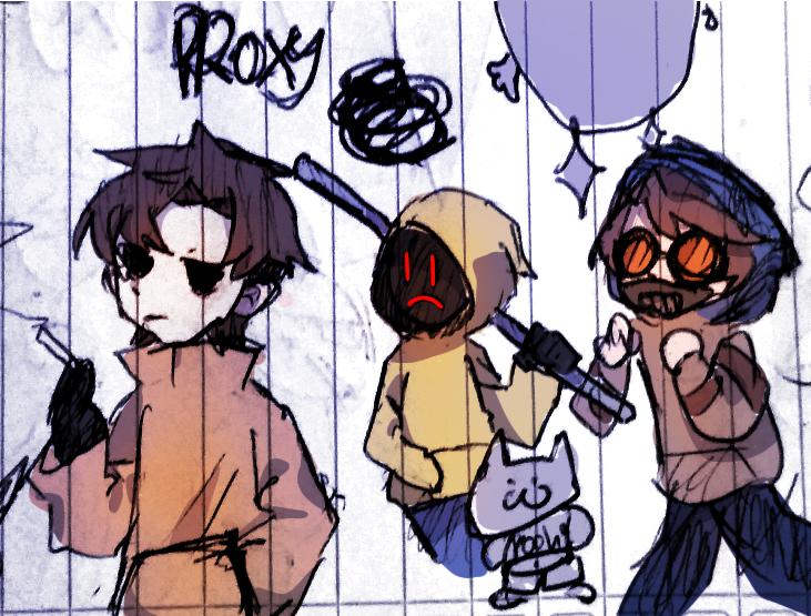 Masky And Hoodie Creepypasta Drawings