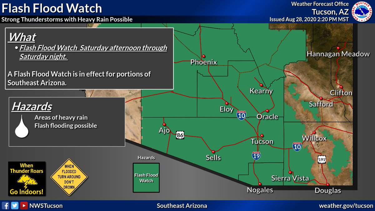 A *Flash Flood Watch* is in effect Saturday afternoon through Saturday ...