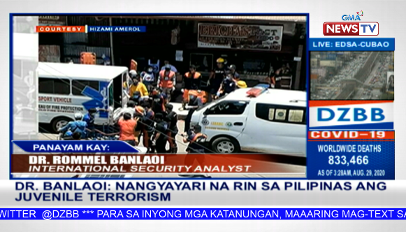 DZBB Super Radyo on Twitter: "LIVE sa DZBB: Dr. Rommel Banlaoi, Chairman ng Philippine Institute ...