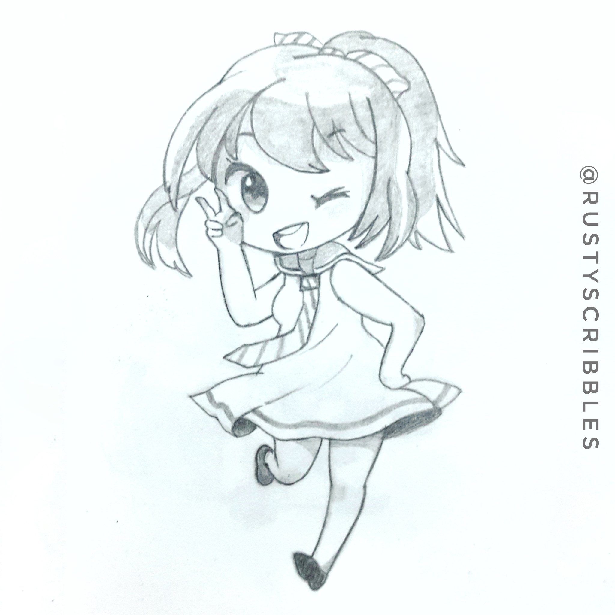 Anime Chibi Drawings In Pencil