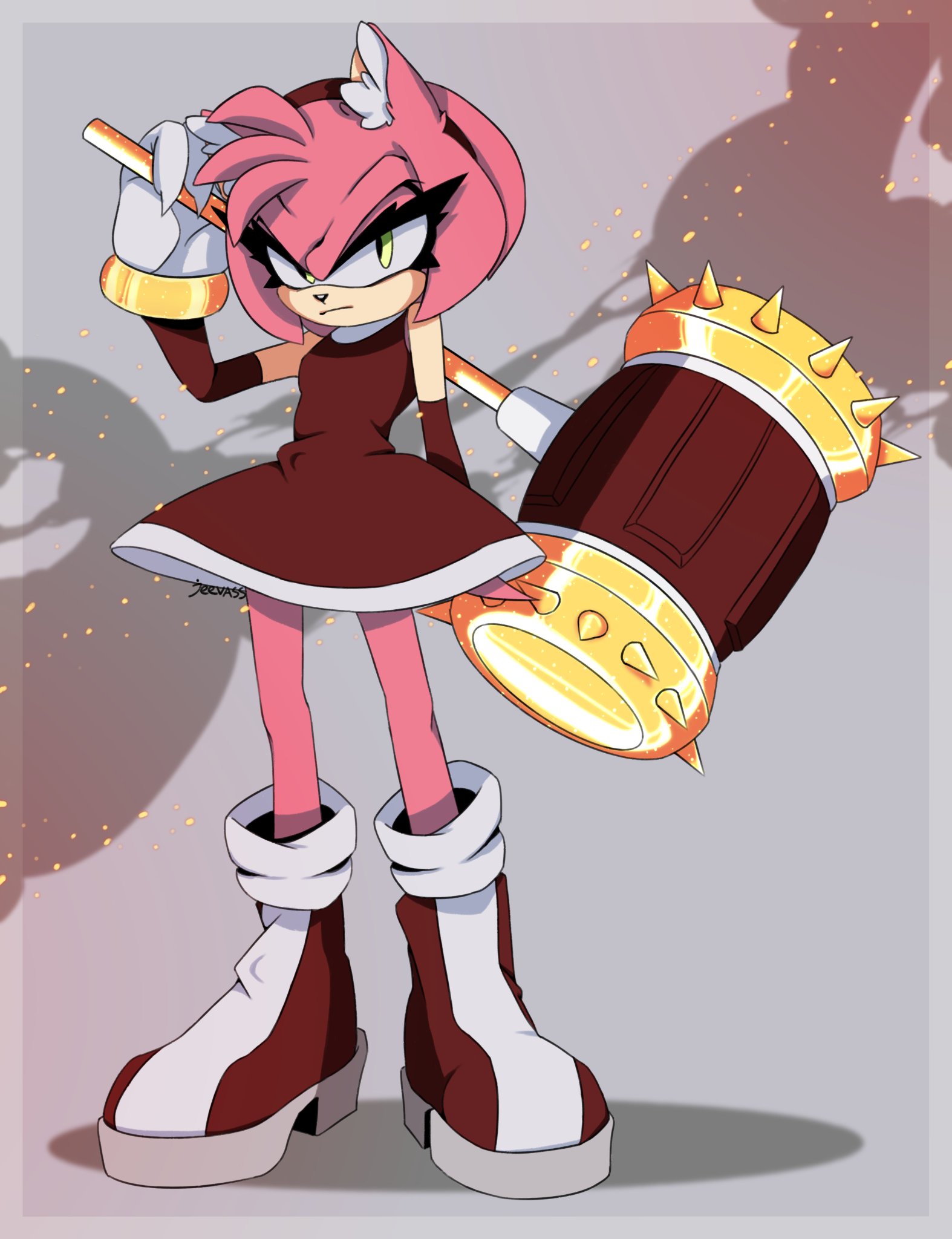 Dark Amy Rose Amy Rose Plüschspielzeug Fnf Sonic Plushies Set