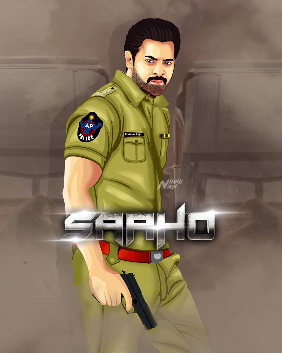 Prabhas In Police Dress Photos