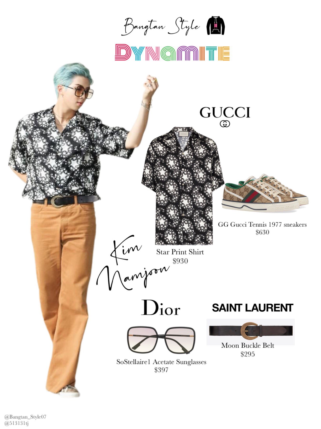 Bangtan Style⁷ (slow) on Twitter: "KIM NAMJOON DYNAMITE MV OUTFITS #RM #BTS_Dynamite @BTS_twt ...