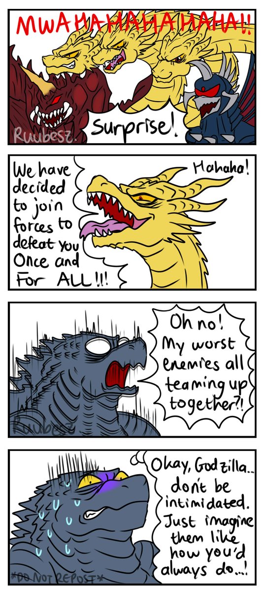 「Junior is getting along with SpaceGodzilla so well! #Godzill」Ruubesz ...