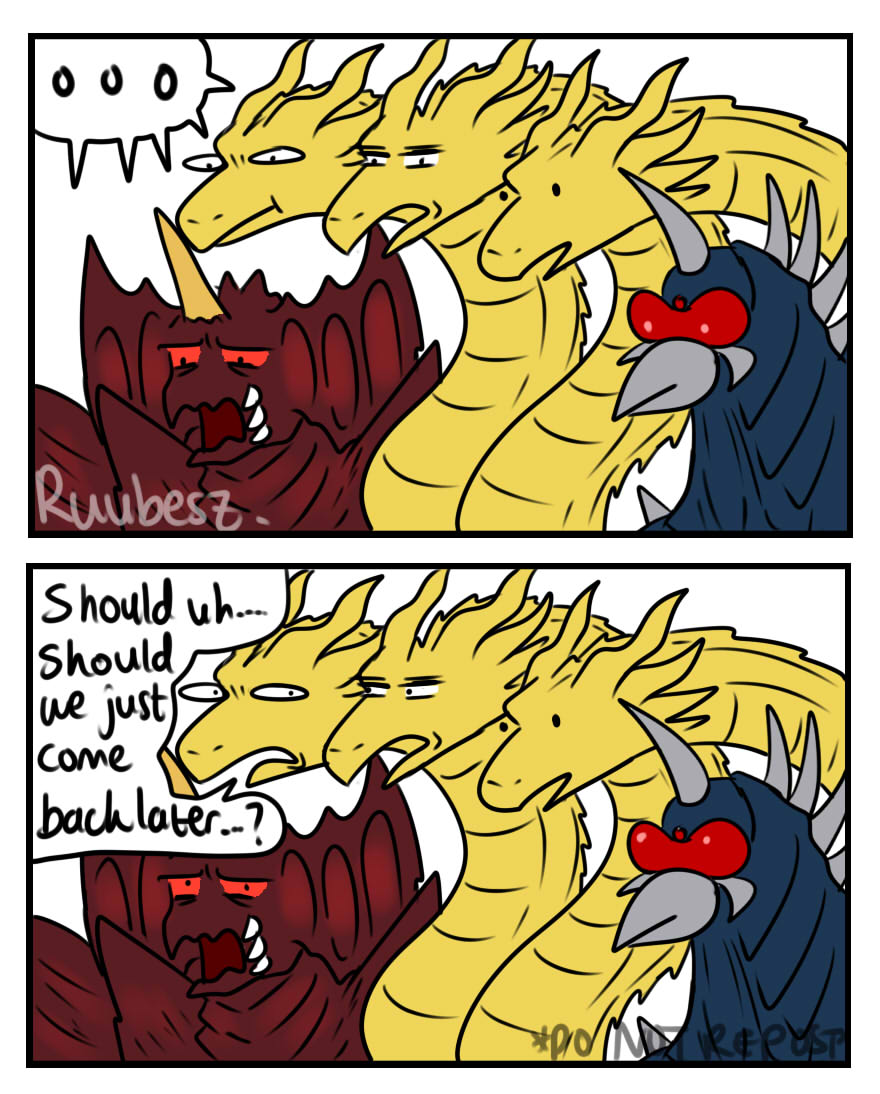 「Junior is getting along with SpaceGodzilla so well! #Godzill」Ruubesz ...