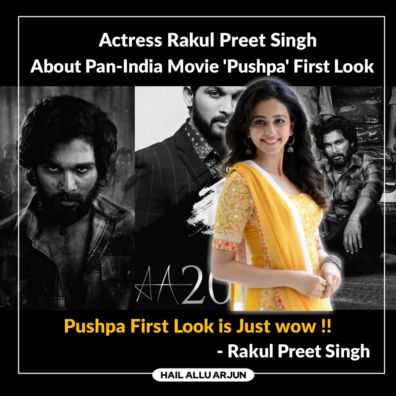 Trends Allu Arjun ™ on Twitter: "#Pushpa First Look is Just WOW - Actress @Rakulpreet 😎 # ...