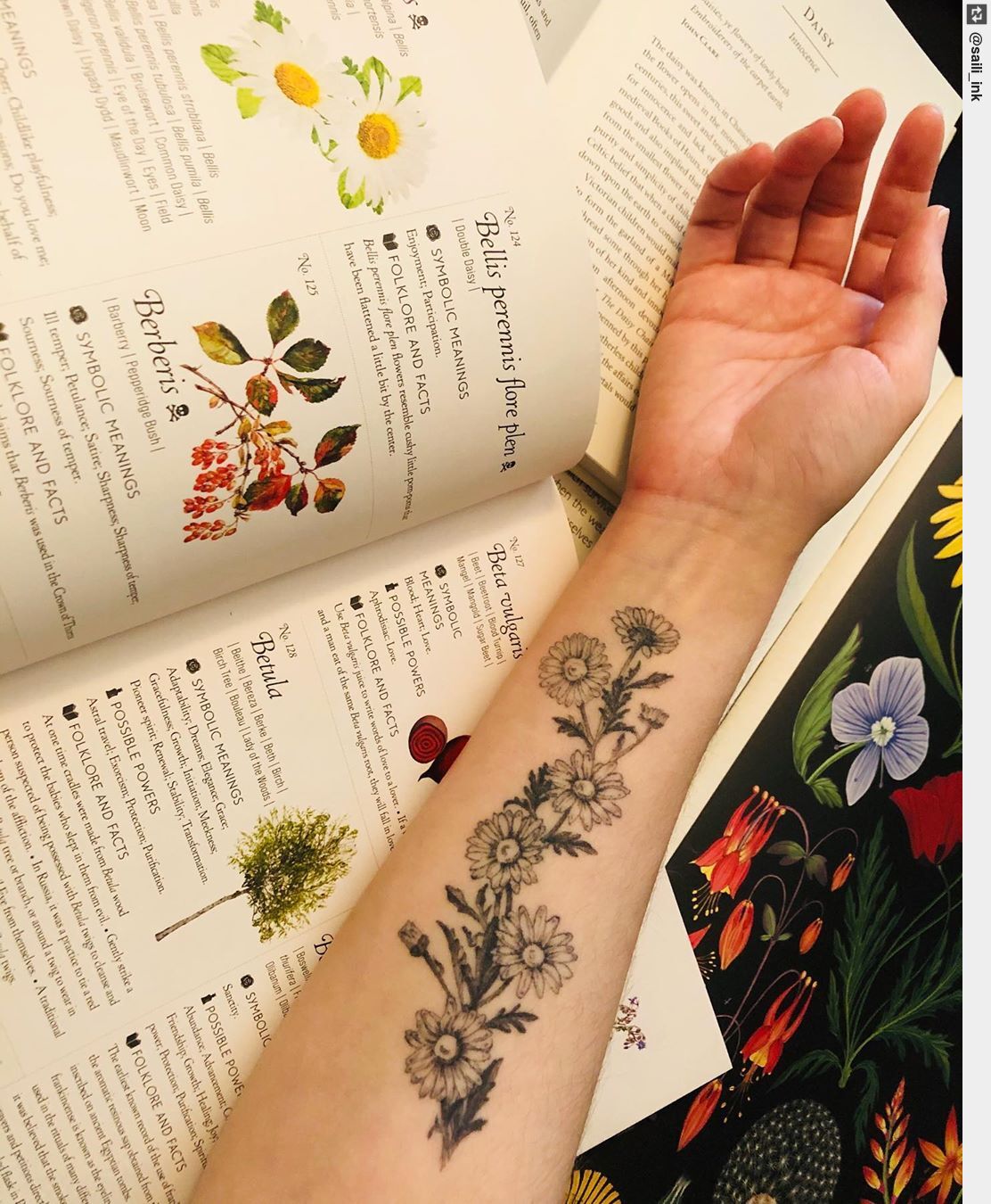 Chamomile Flower Tattoo