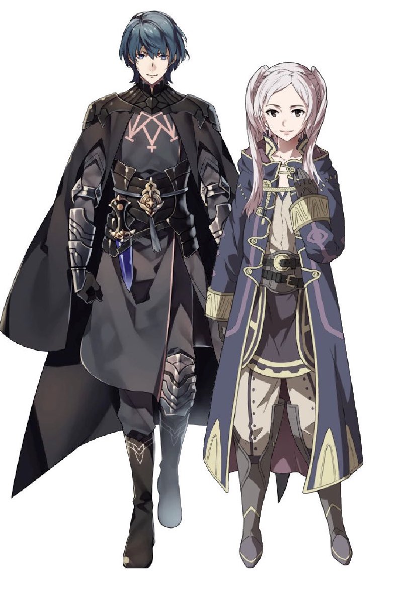 「byleth and robin patiently await their n」|leeのイラスト