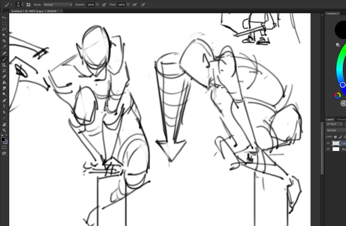 「https://t.co/2bSSHWHp0D Doodling for a 」|Hozureの漫画