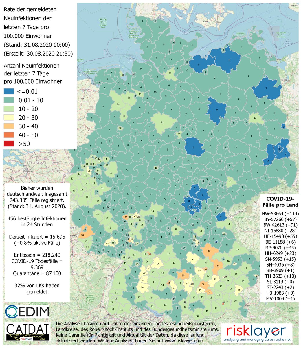 Risklayer on Twitter: "456 in Vergleich zu letzten Sonntag :)… "