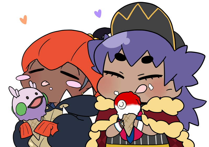 キバナ「dndさんとkbnさん pkmnアイス 」|ぱぱ🦕のイラスト