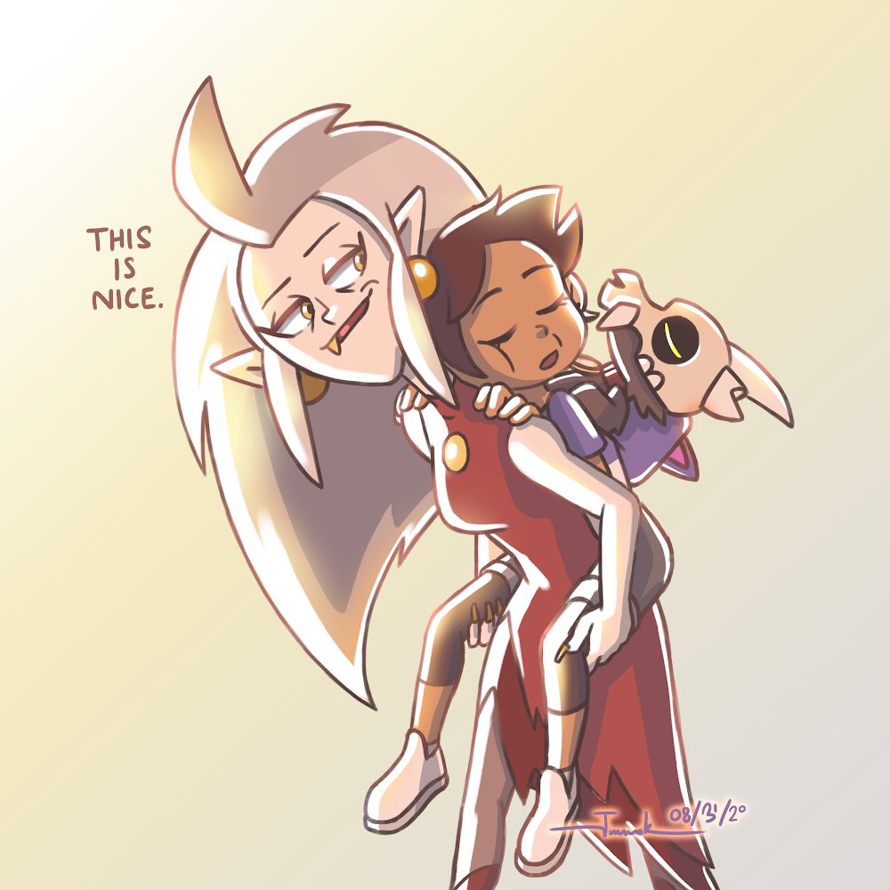 Issabolical on Twitter: "MORE OF THE OWL HOUSE FANART! Mother Eda carrying her babies🦉🏠💕 ...