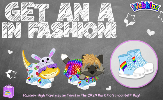Ganz eStore on Twitter: "#Webkinz Back To School Gift Bag 2020 Spotlight: Rainbow High Tops ...
